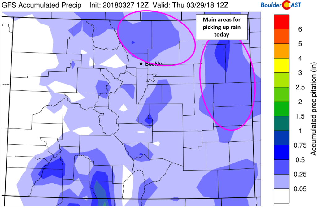 Round two: Spotty rain changing to snow Wednesday evening – BoulderCAST
