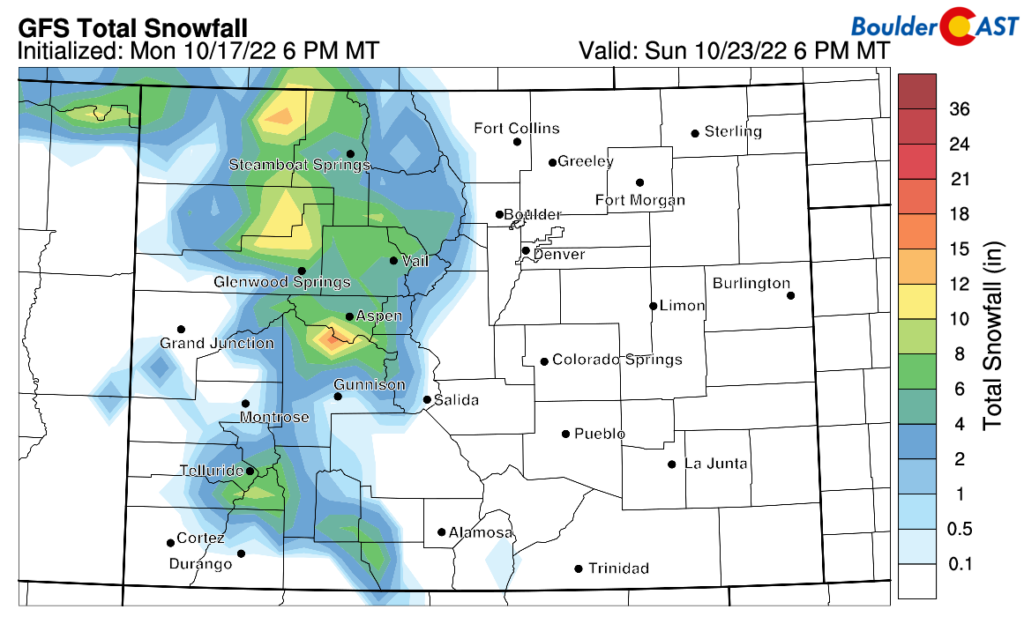 Cooler weather & maybe snow in the extended forecast, plus the entries ...