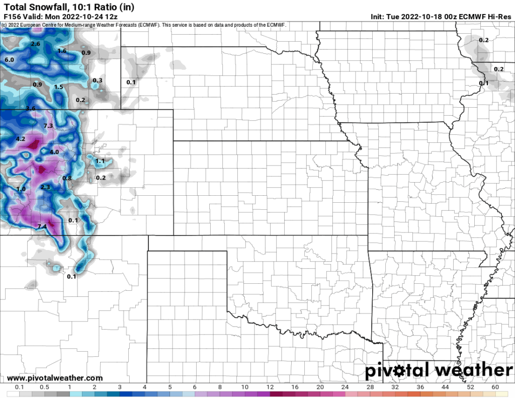 Cooler weather & maybe snow in the extended forecast, plus the entries ...